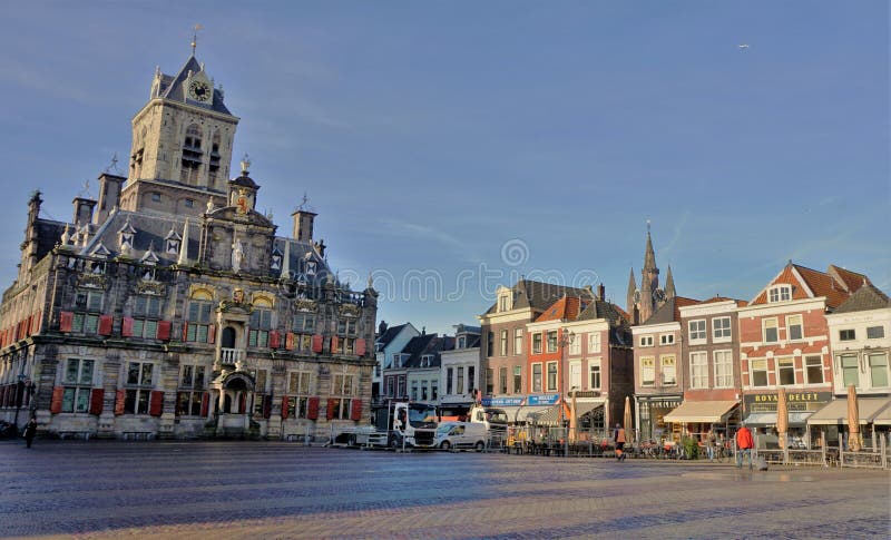 Main Square in City Center of Delft Editorial Photography - Image of ...
