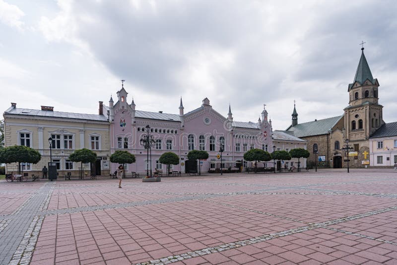 Main Square in a City of Sanok, Poland Editorial Photography - Image of ...