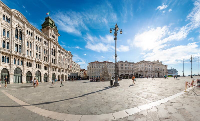 Unity of Italy Square in Trieste, Italy Editorial Image - Image of ...