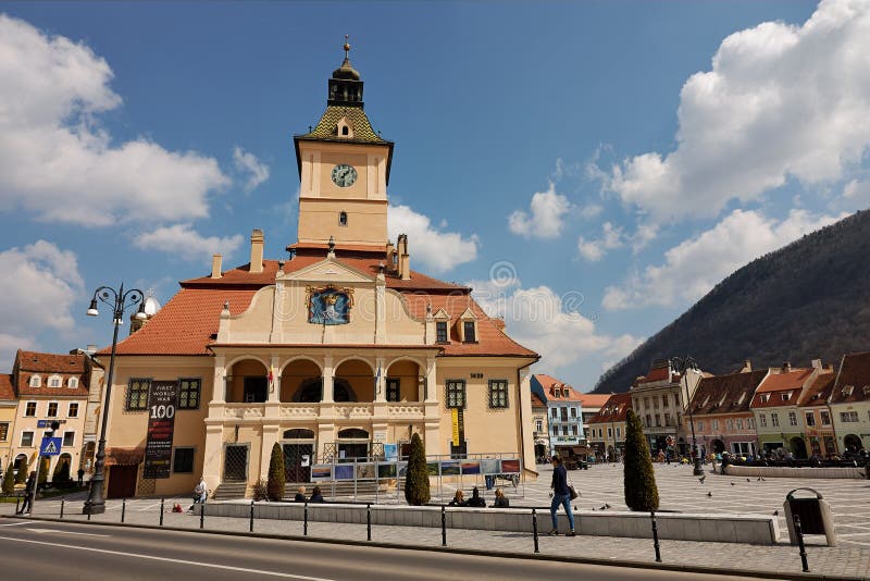 The Main Square of the Medieval City of Brasov,Romania Editorial Photo ...