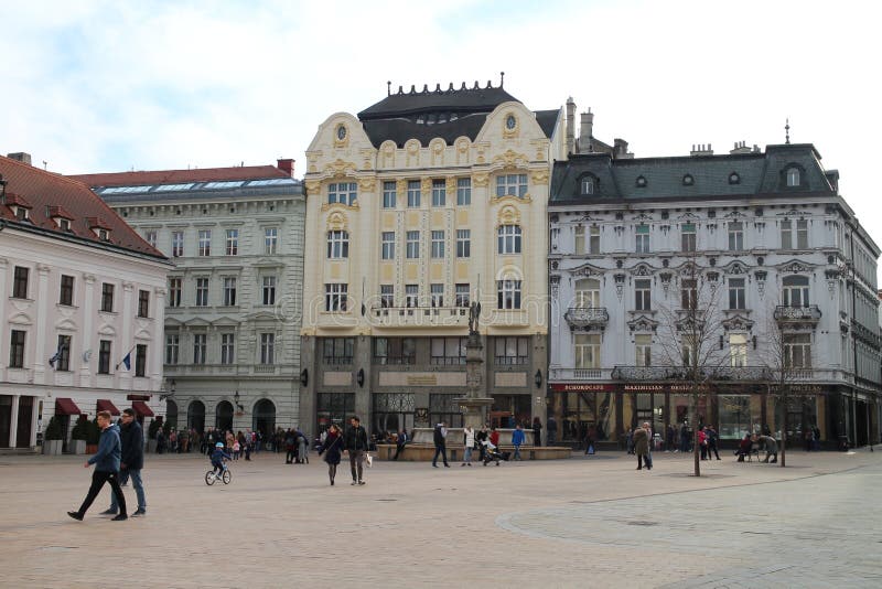 Main Square in Old Town of Bratislava Editorial Photography - Image of ...