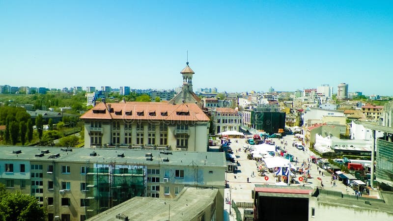 Main Square and Old Town of Constanca, Romania Stock Image - Image of ...