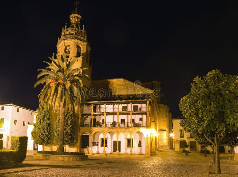 Ronda at Night. Andalusia, Spain Stock Image - Image of andalusian ...
