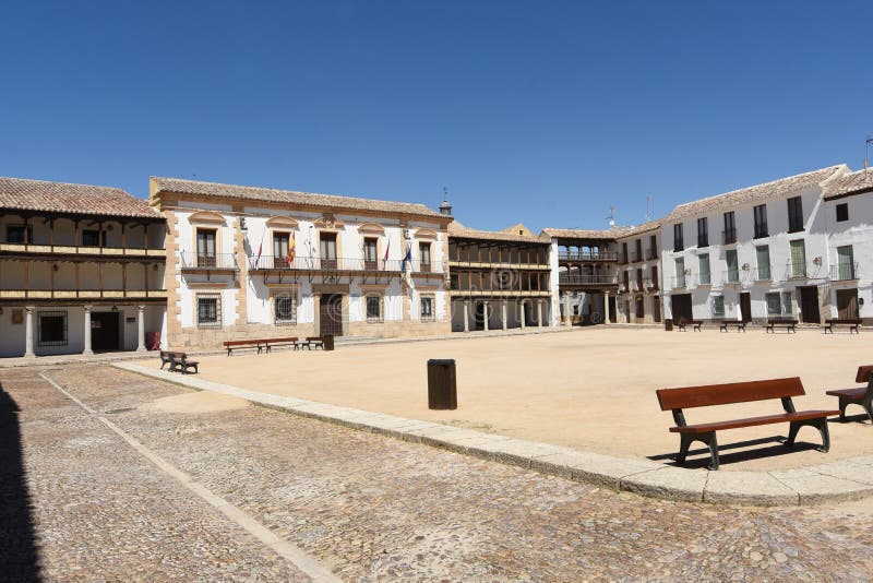 Main Square of Tembleque,Toledo Province, Castile-La Mancha, Spain ...