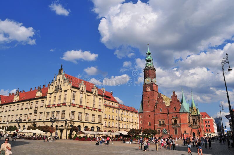 Main Square in Wroclaw Poland Editorial Photography - Image of wroclaw ...