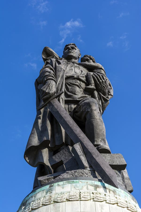 The Main Statue in the Soviet War Memorial - Treptower Park. Berlin ...