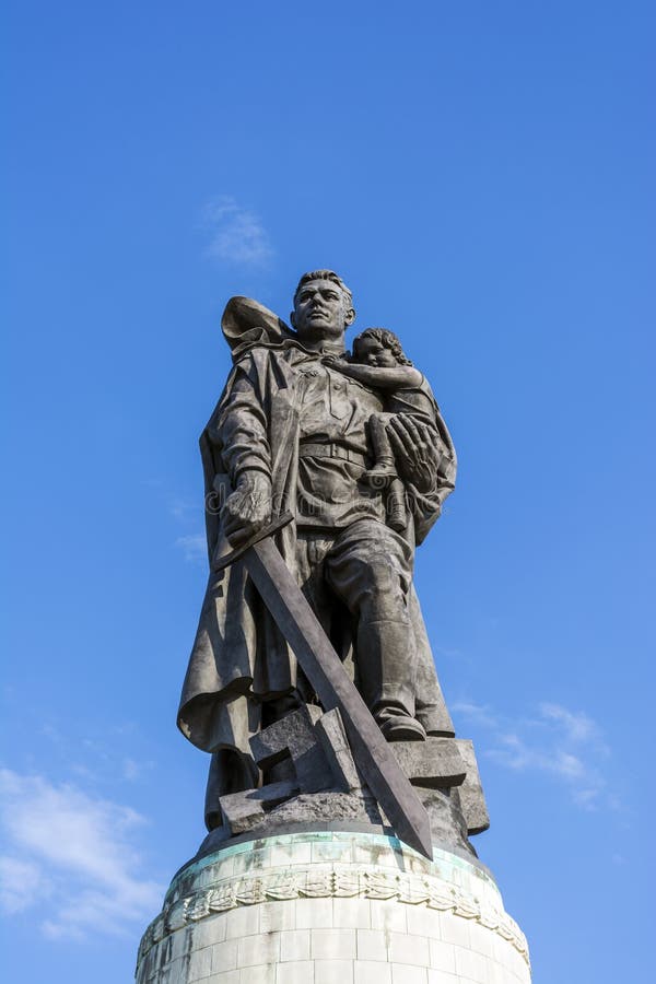 The Main Statue in the Soviet War Memorial - Treptower Park. Berlin ...