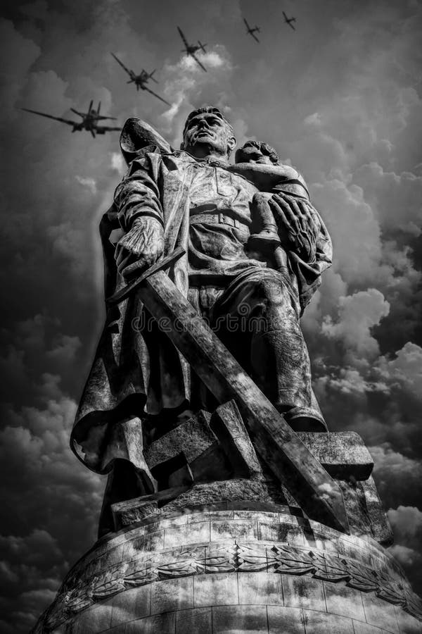 The Main Statue in the Soviet War Memorial - Treptower Park. Berlin ...