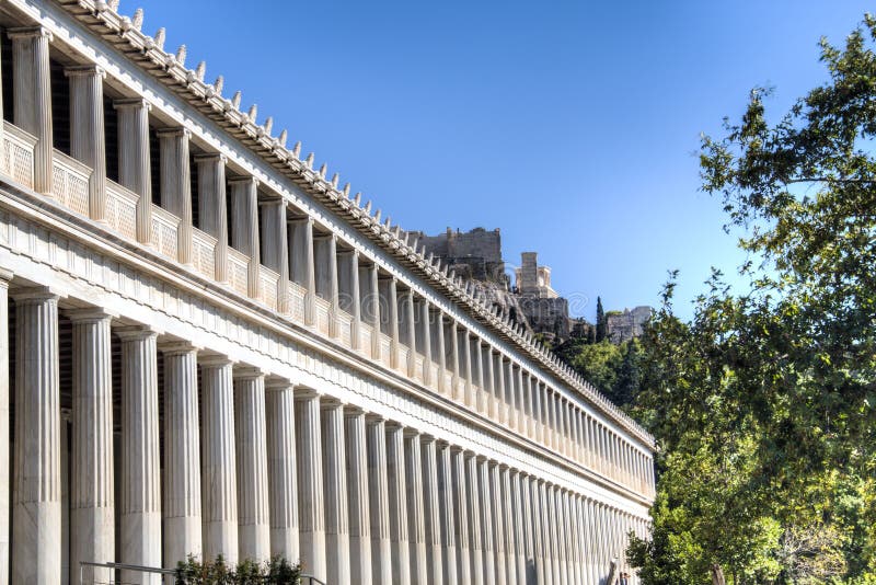 The Agora in Athens, Greece Stock Image - Image of plaka, column: 104673731