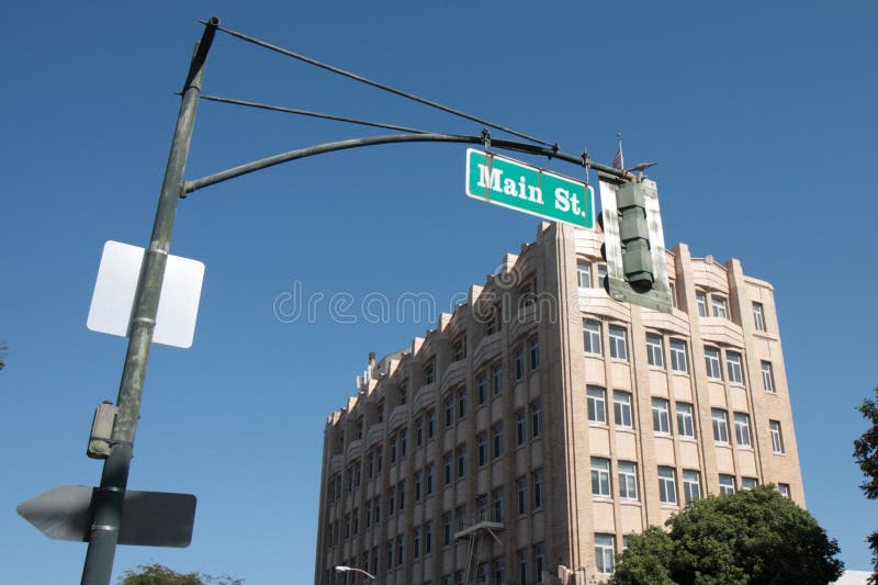 Main Street stock image. Image of signpost, street, california - 10361929
