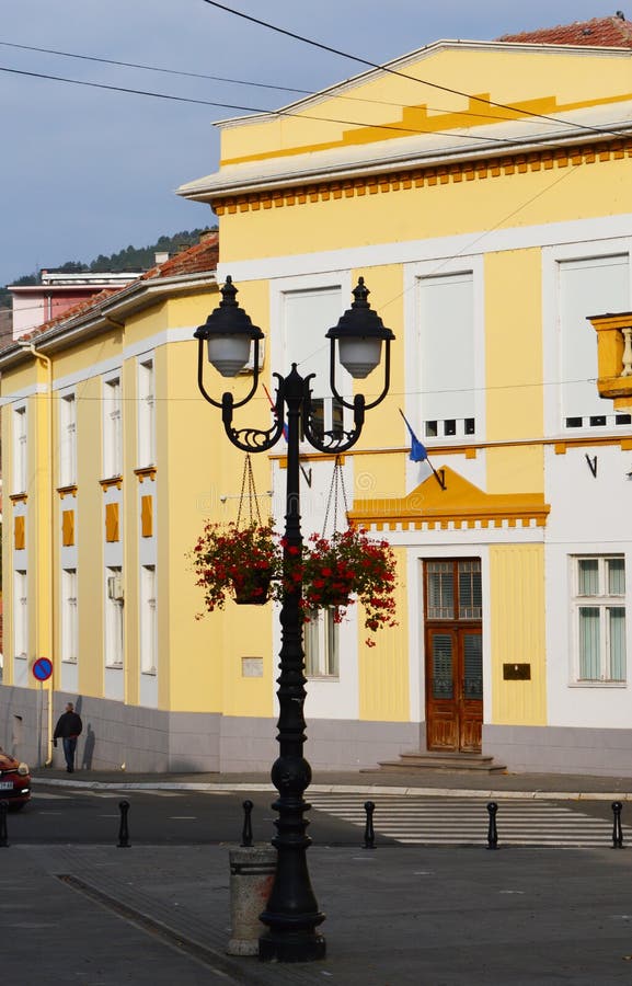 Main street in the city editorial image. Image of leafs - 130053365