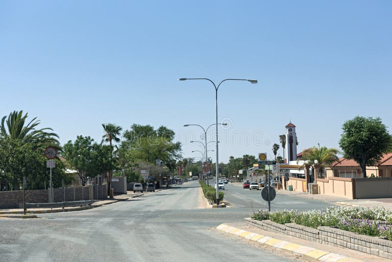 Main Street in the City of Gobabis in the East of Namibia Editorial ...