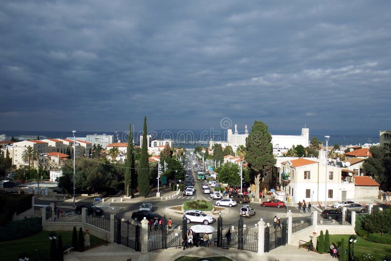The Main Street of the German Colony in Haifa Stock Photo - Image of ...