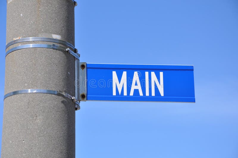Main street sign stock image. Image of attention, concrete - 40335481