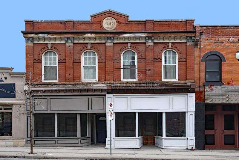 Old Fashioned Main Street Storefronts Stock Photo - Image of window ...