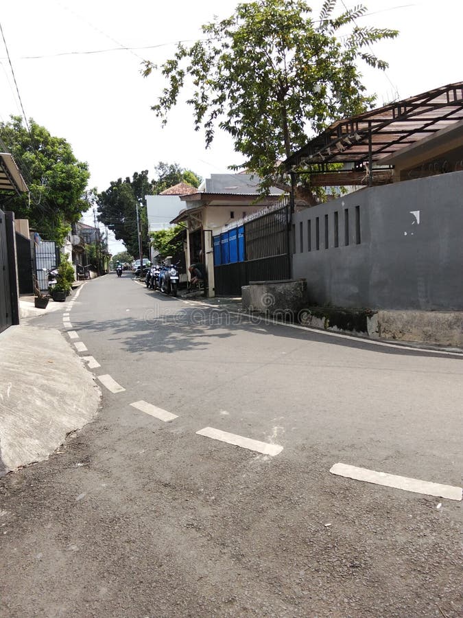The Main Street of the Village is Sweltering during the Day Stock Image ...