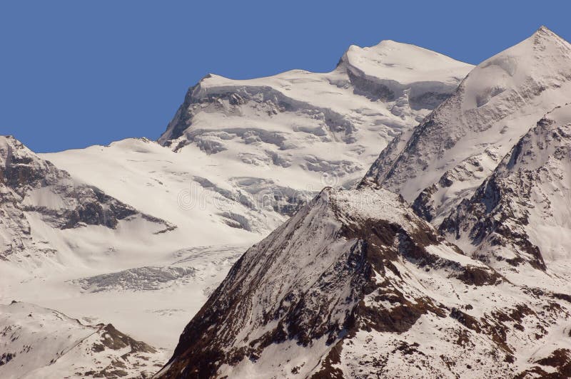 The Main Summit of the Grand Combin Stock Image - Image of grafeneire ...