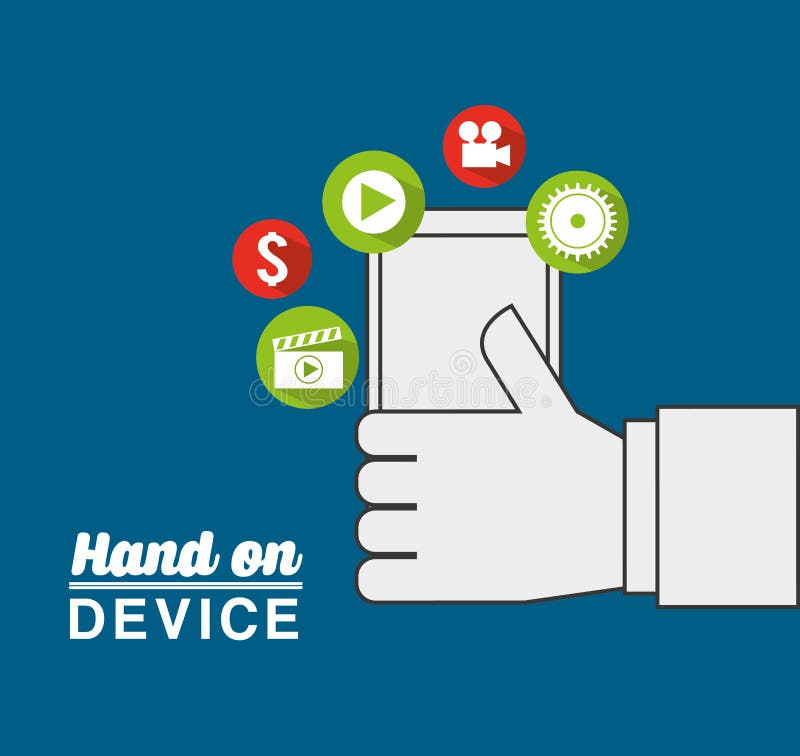 Main Sur La Conception De Dispositif Illustration Stock - Illustration ...