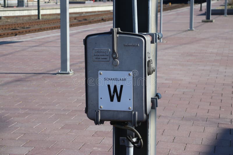 Main Switch of the Electricity of Trains Catenaries on the Platform on ...