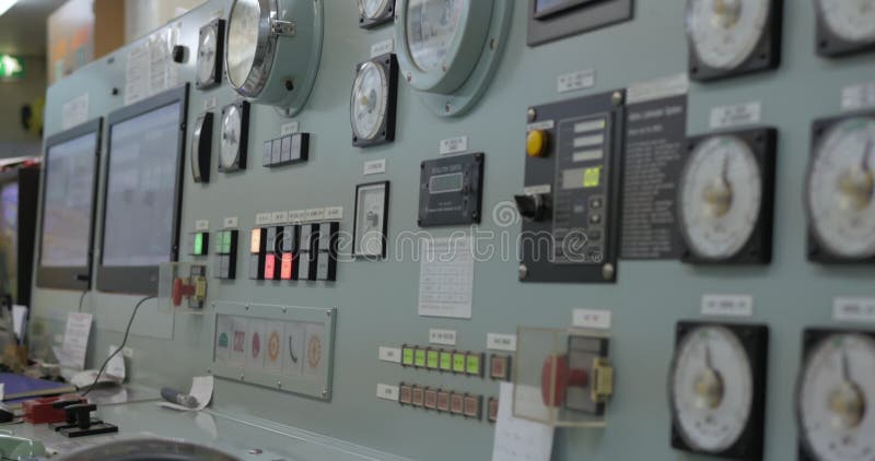 Switchboard Control Panel with Connected Wires and Burning Lights ...
