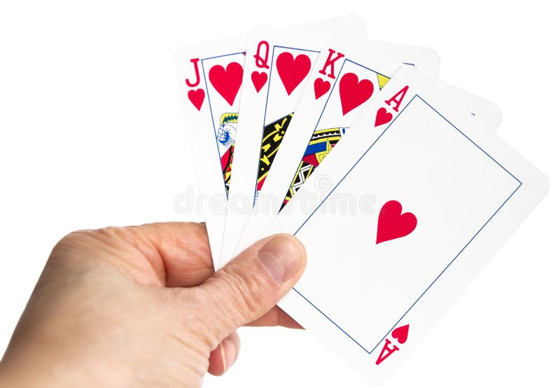 Main Tenant Jouer Des Cartes Photo stock - Image du humain, chance ...