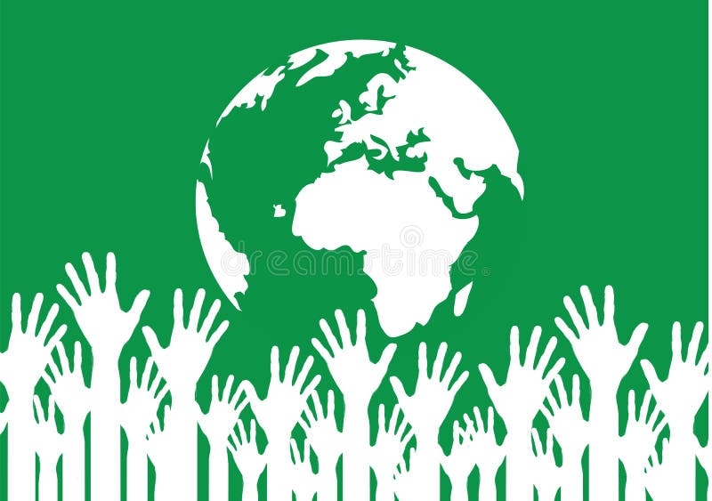 Main Tenant La Carte De Globe Du Monde Illustration de Vecteur ...