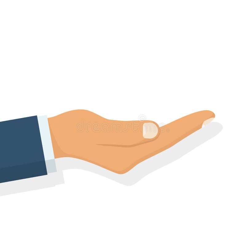 Main tendue Vecteur illustration de vecteur. Illustration du humain ...