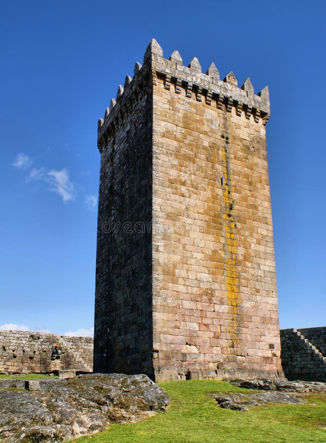 Main Tower of Melgaco Castle Stock Photo - Image of village ...