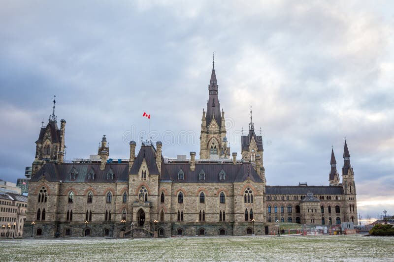 Main Tower Of The West Block Of The Parliament Of Canada In The