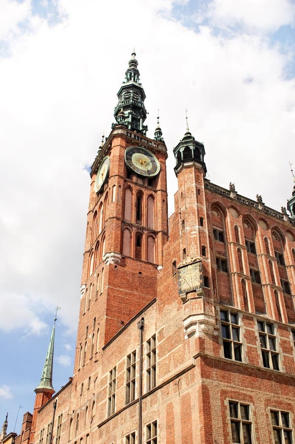 The Main Town Hall of Gdansk, Poland Stock Image - Image of long ...