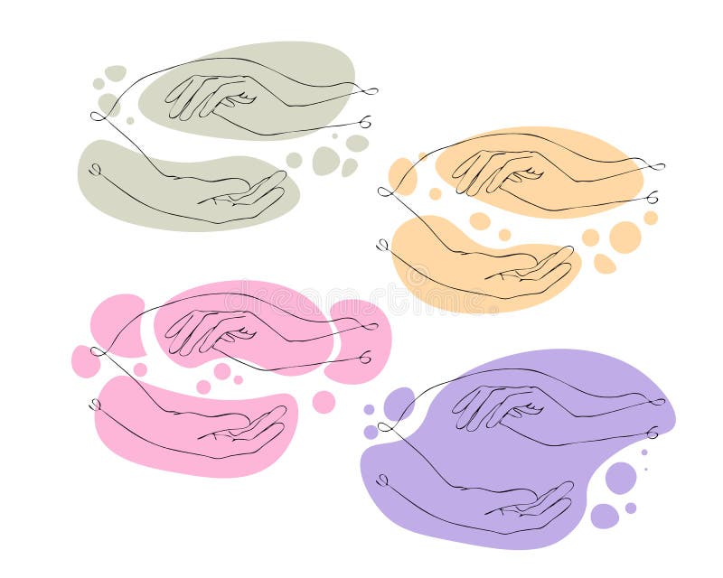 Main un trait illustration de vecteur. Illustration du noir - 259628739