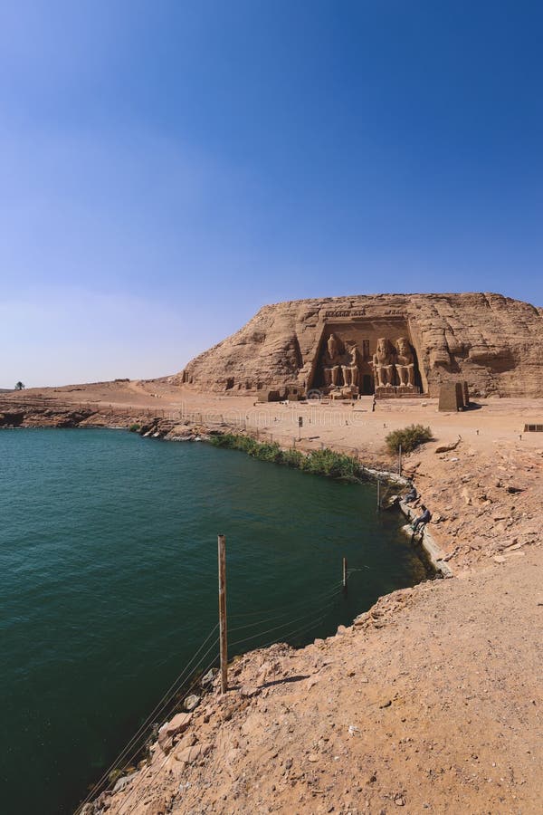 The Main View of an Entrance To the Great Temple at Abu Simbel with ... The Main View of an Entrance To the Great Temple at Abu Simbel with ...