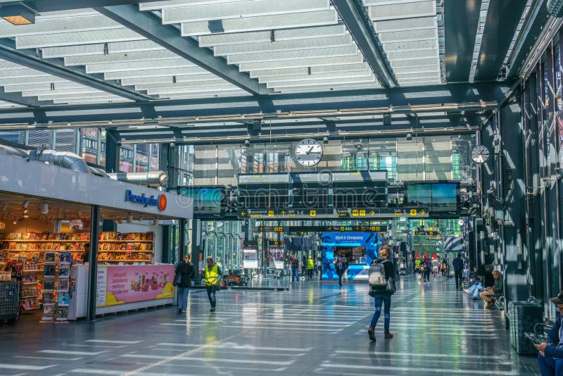 Main Waiting Hall of Malmo Central Station in Sweden Editorial Stock ...