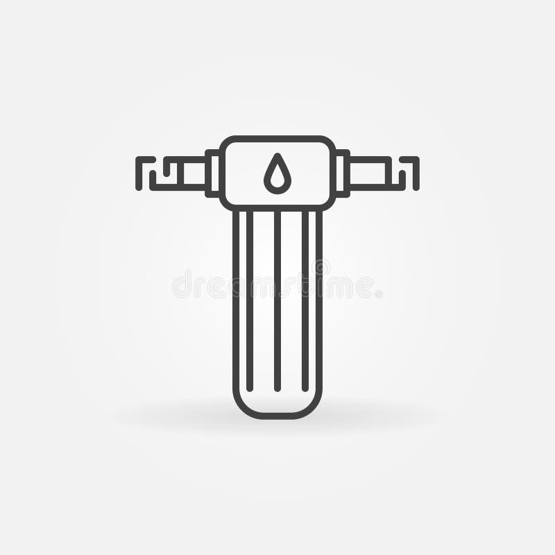 Main Water Filter Vector Concept Icon in Outline Style Stock Vector ...