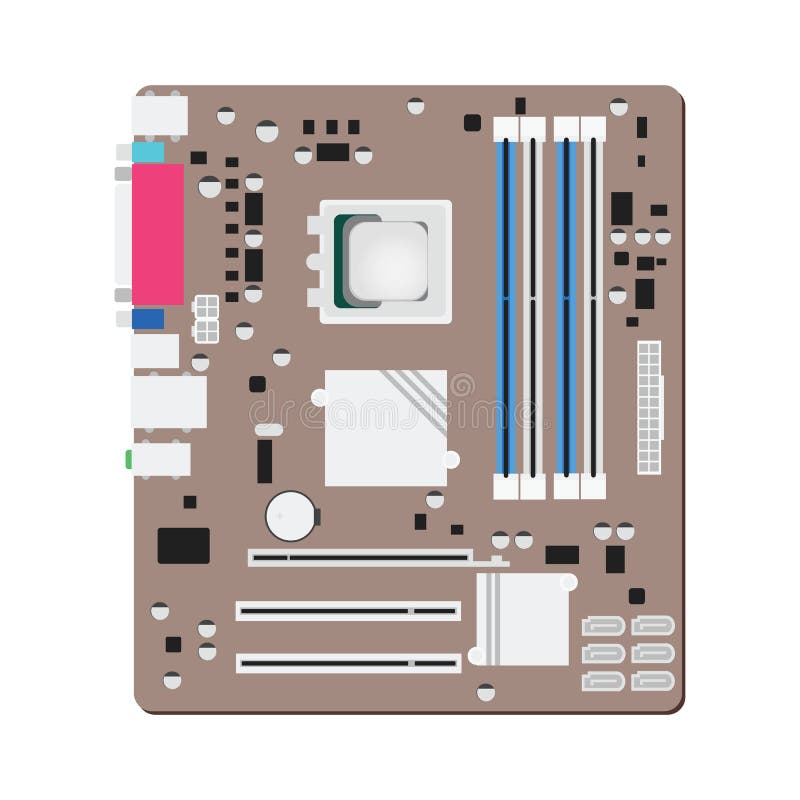 Mainboard Computer Concept by Mainboad is ATX Try Stock Vector ...
