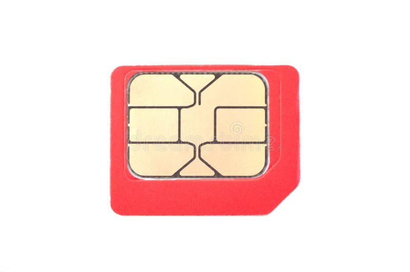 Stack Red Sim Card White Background Stock Photos - Free & Royalty-Free ...