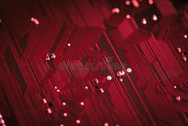 Mainboard in Dark Red stock photo. Image of computer - 161401602