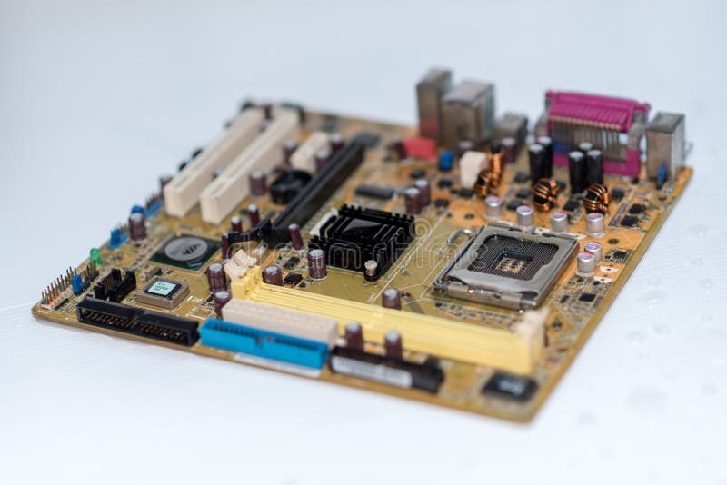 Close Up of Electronics Circuit Board a Mainboard Main Board,cpu ...