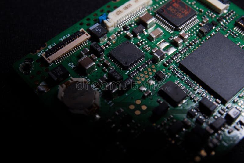 Main board and micro chips stock photo. Image of main - 183783982