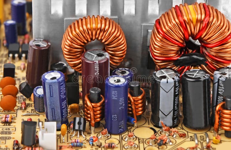 Mainboard of Power Supply for PC Stock Photo - Image of ...