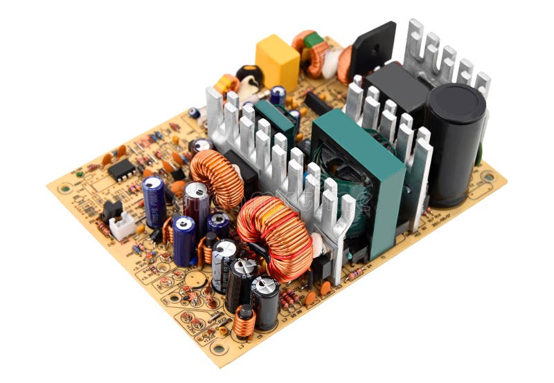 Mainboard of Power Supply for PC Stock Image - Image of device ...