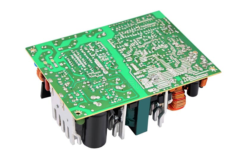 Mainboard of Power Supply for PC Stock Image - Image of device ...