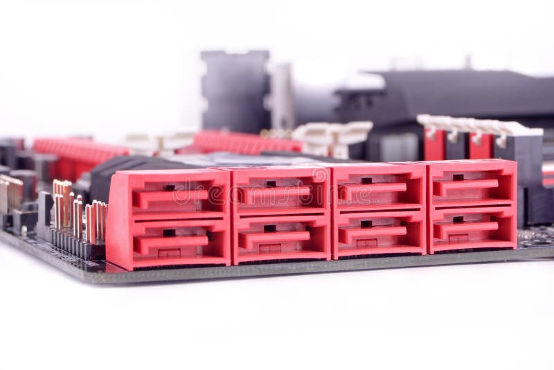 Mainboard sata port stock photo. Image of connection - 34553216