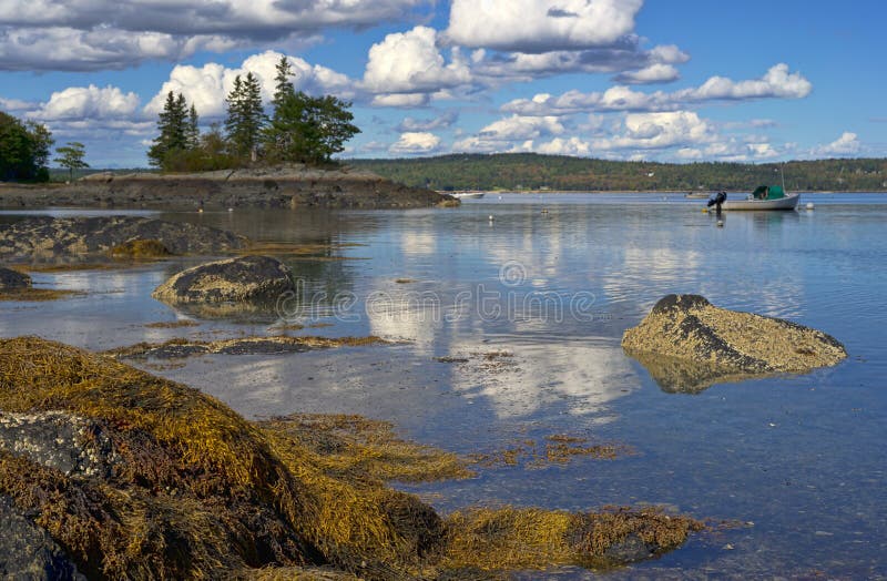 Maine coast stock photo. Image of rocks, summertime, blue - 27283854