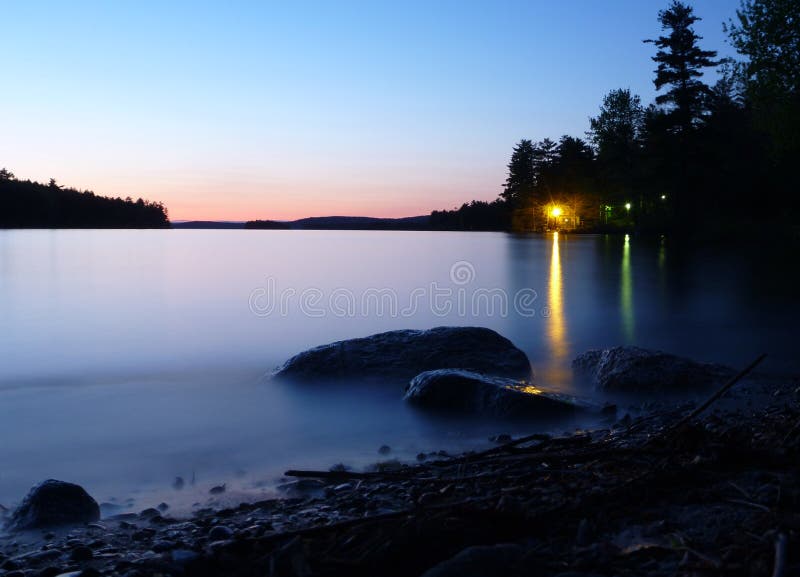 Maine lake stock photo. Image of lake, pretty, scenery - 135221548