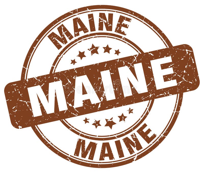 Maine round stamp. stock vector. Illustration of outline - 213809450