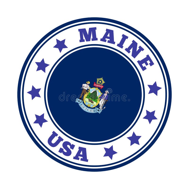 Maine sign. stock vector. Illustration of creative, maine - 168035939