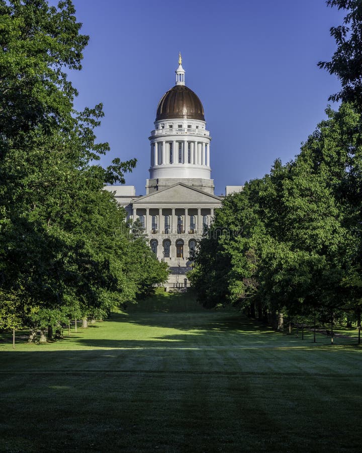 Maine State House stock photo. Image of government, facade - 58821990