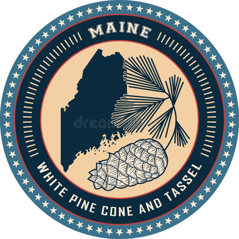 Map of Maine State. Vector Illustration Decorative Design Stock Vector ...