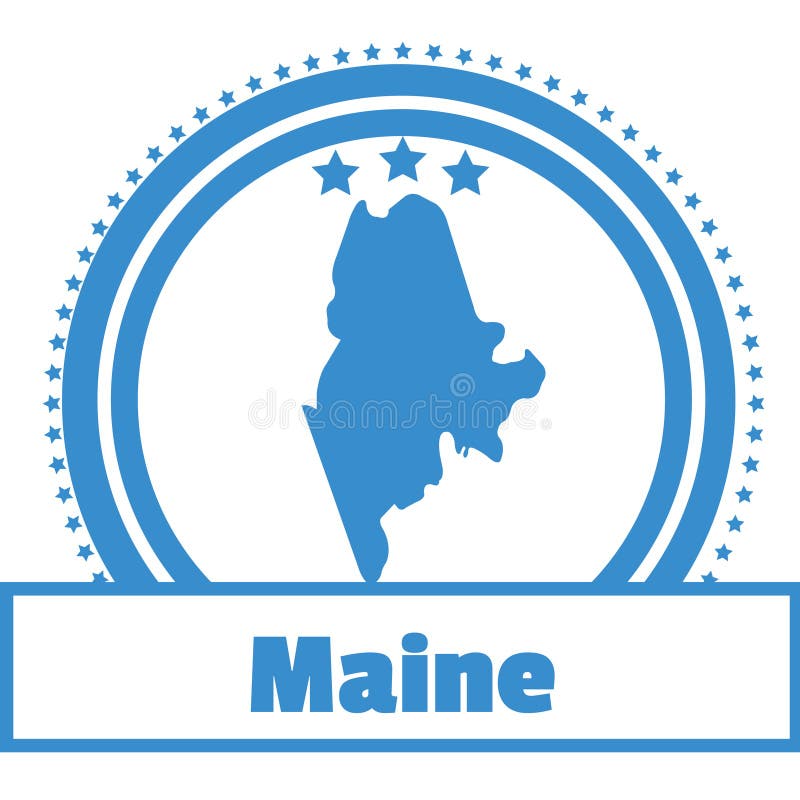 Maine State Map. Vector Illustration Decorative Design Stock Vector ...